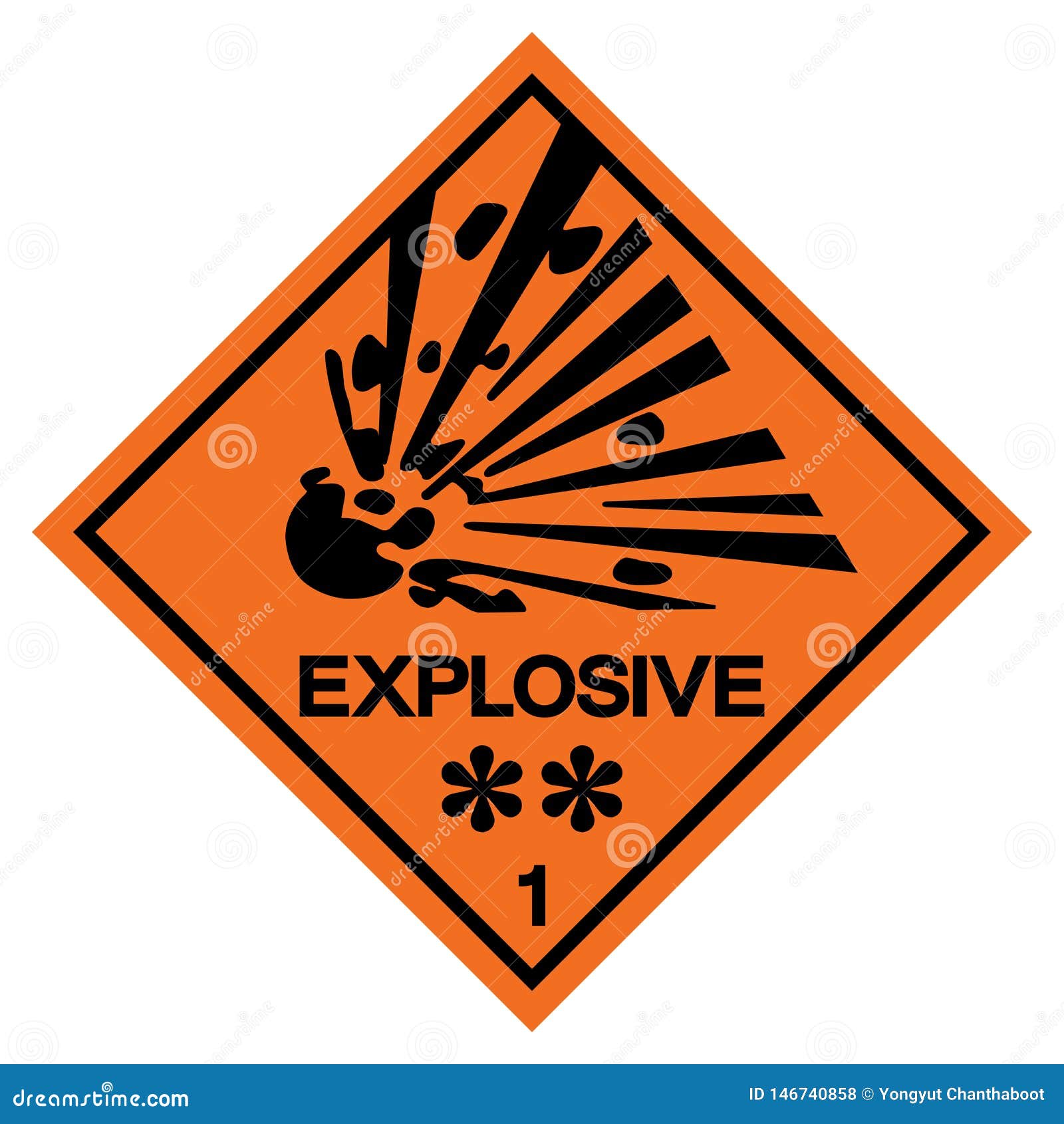 Warning Explosive Symbol Sign, Vector Illustration, Isolate on White ... Warning Explosive Symbol Sign, Vector Illustration, Isolate on White ...
