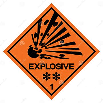 Warning Explosive Symbol Sign, Vector Illustration, Isolate on White ...