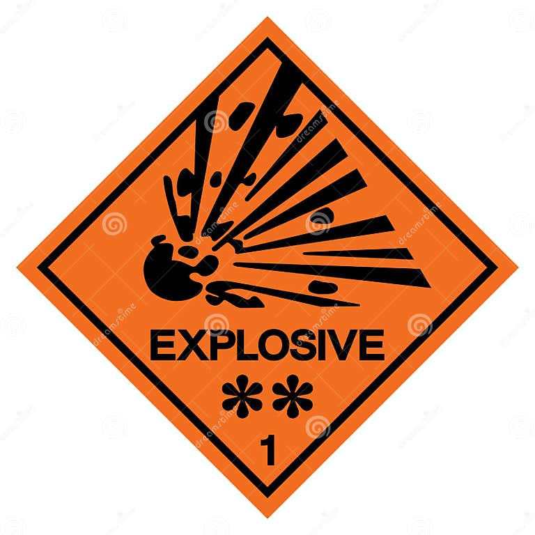 Warning Explosive Symbol Sign, Vector Illustration, Isolate on White ...