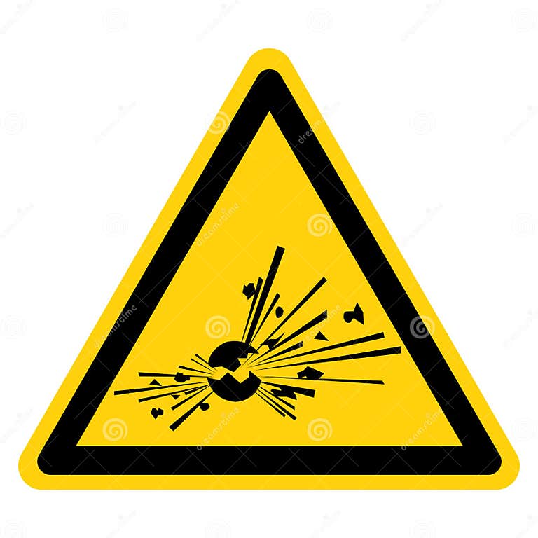 Warning Explosive Symbol Sign, Vector Illustration, Isolate on White ...