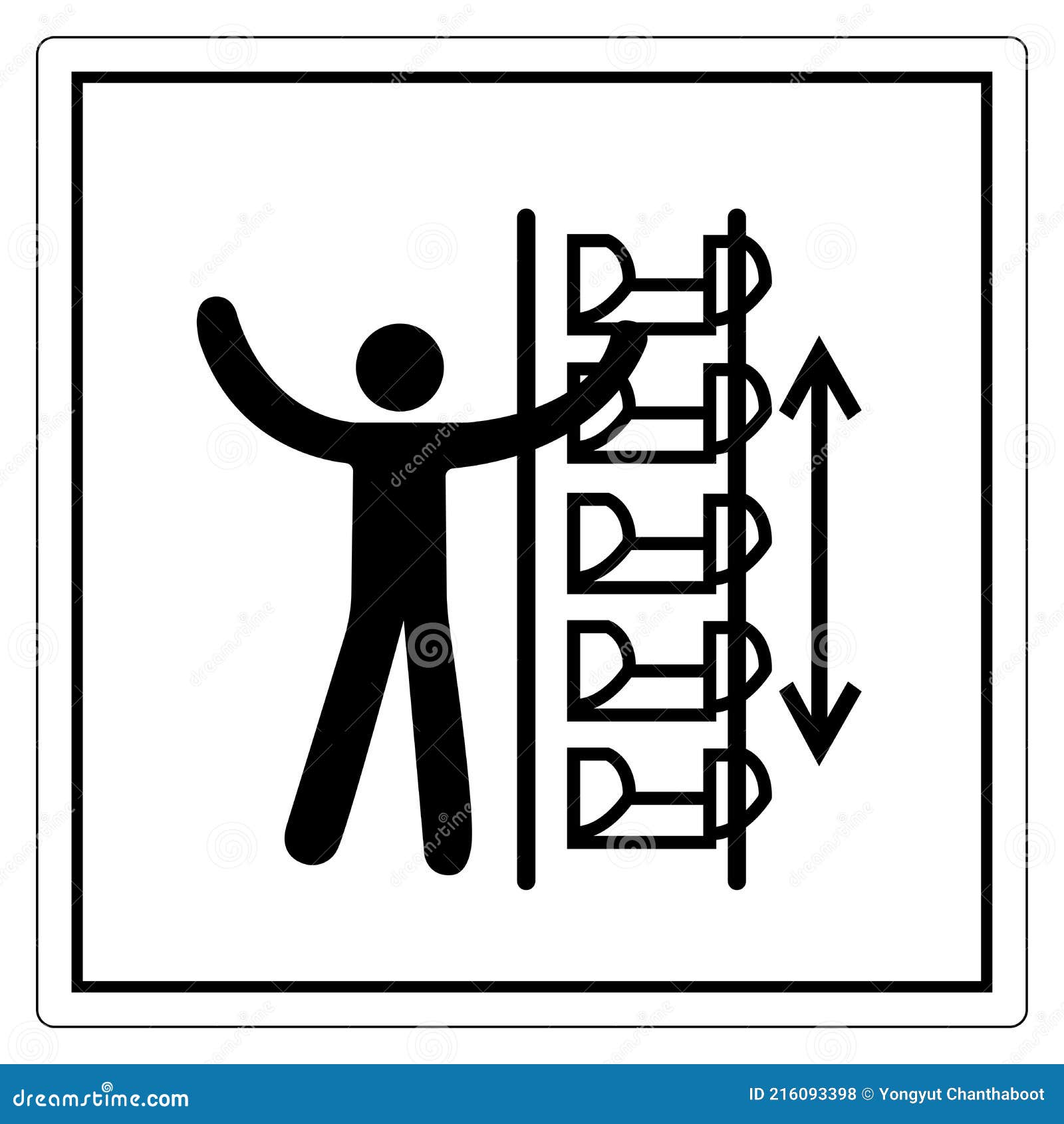 Warning Exposed Buckets and Moving Parts Symbol, Vector Illustration ...