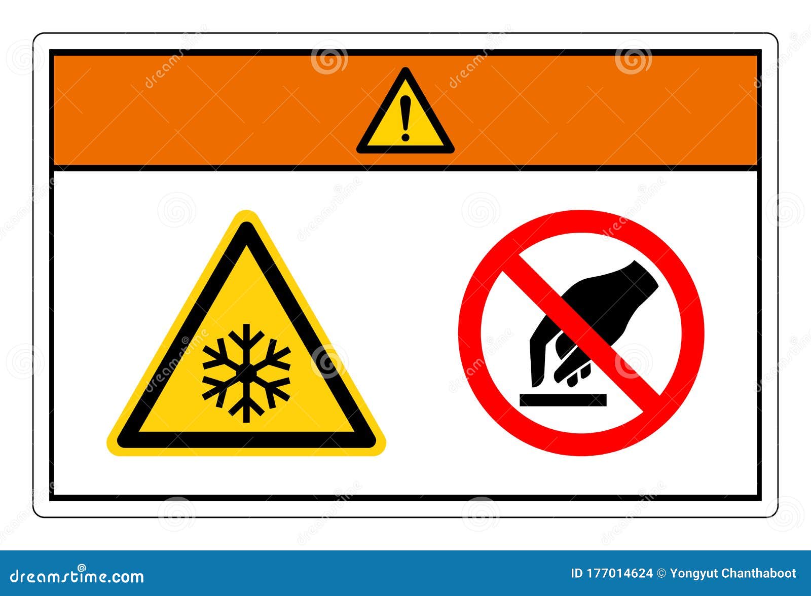 Warning Extremely Cold Surface Do Not Touch Symbol Sign, Vector ...