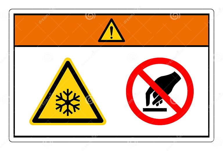 Warning Extremely Cold Surface Do Not Touch Symbol Sign, Vector ...