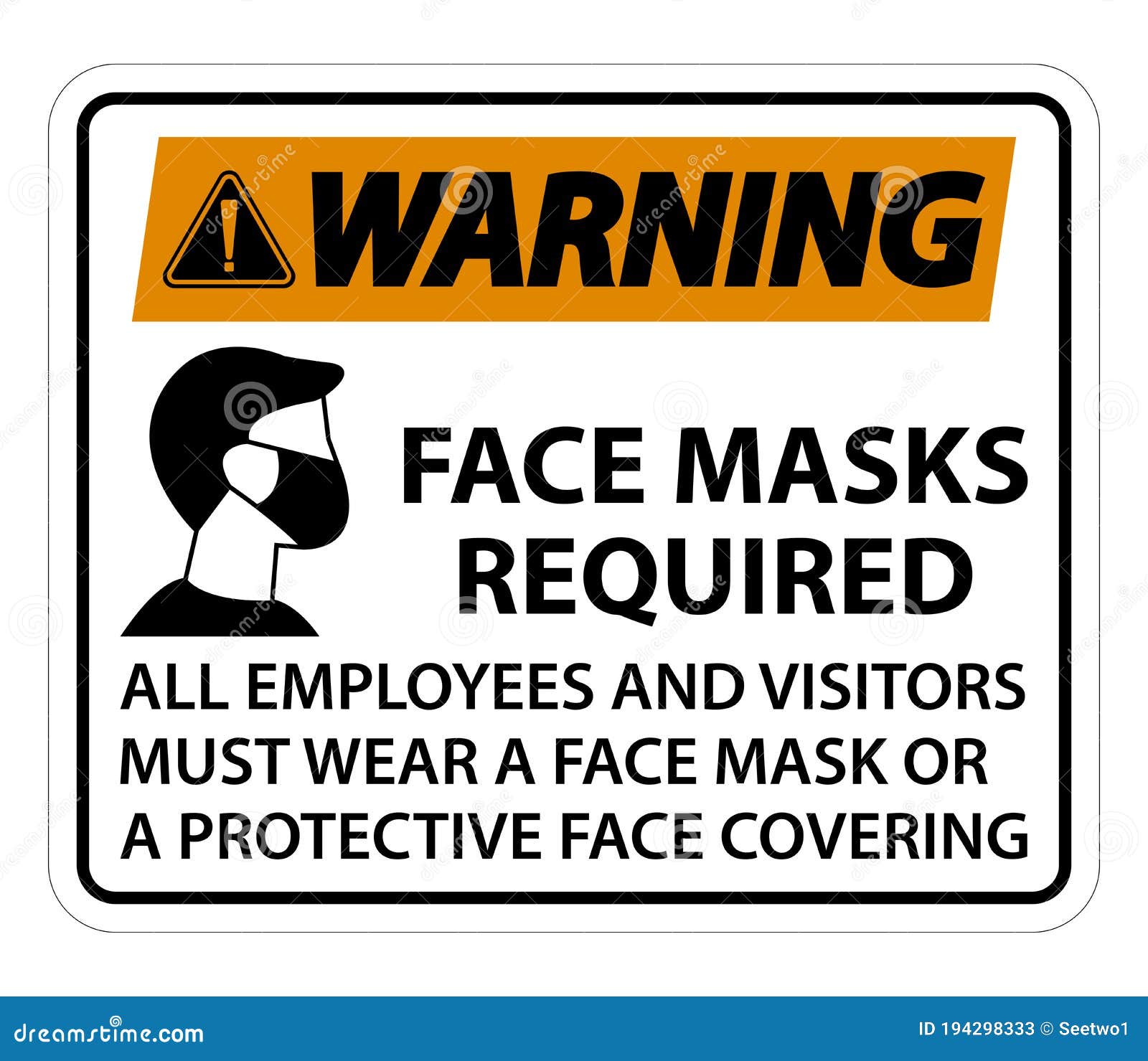 Warning Face Shield And Rubber Gloves Mus Be Worn In This Area Symbol ...
