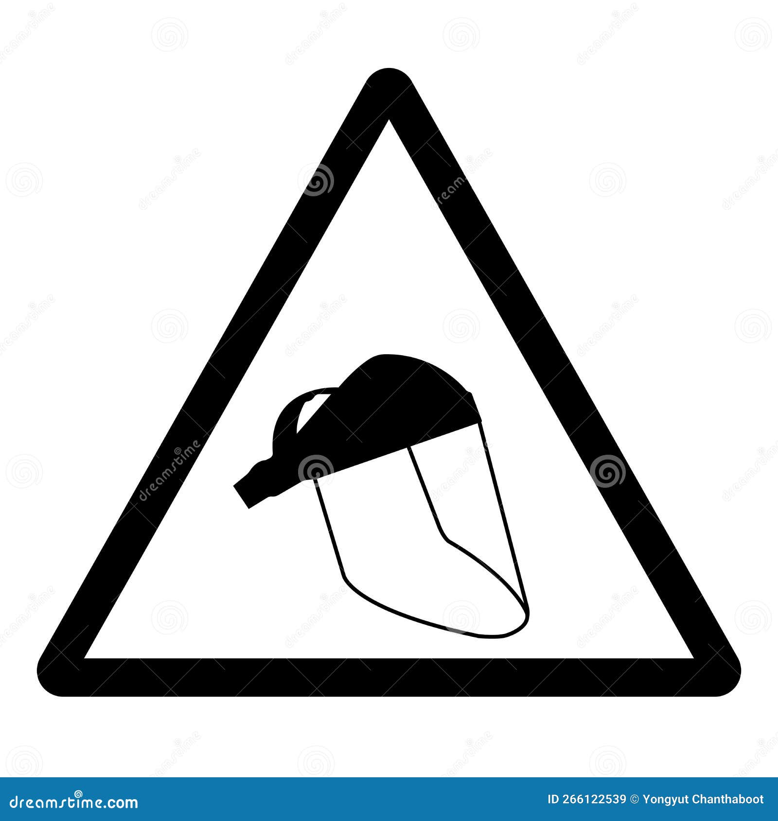 Warning Face Shield Required Symbol Sign ,Vector Illustration, Isolate ...