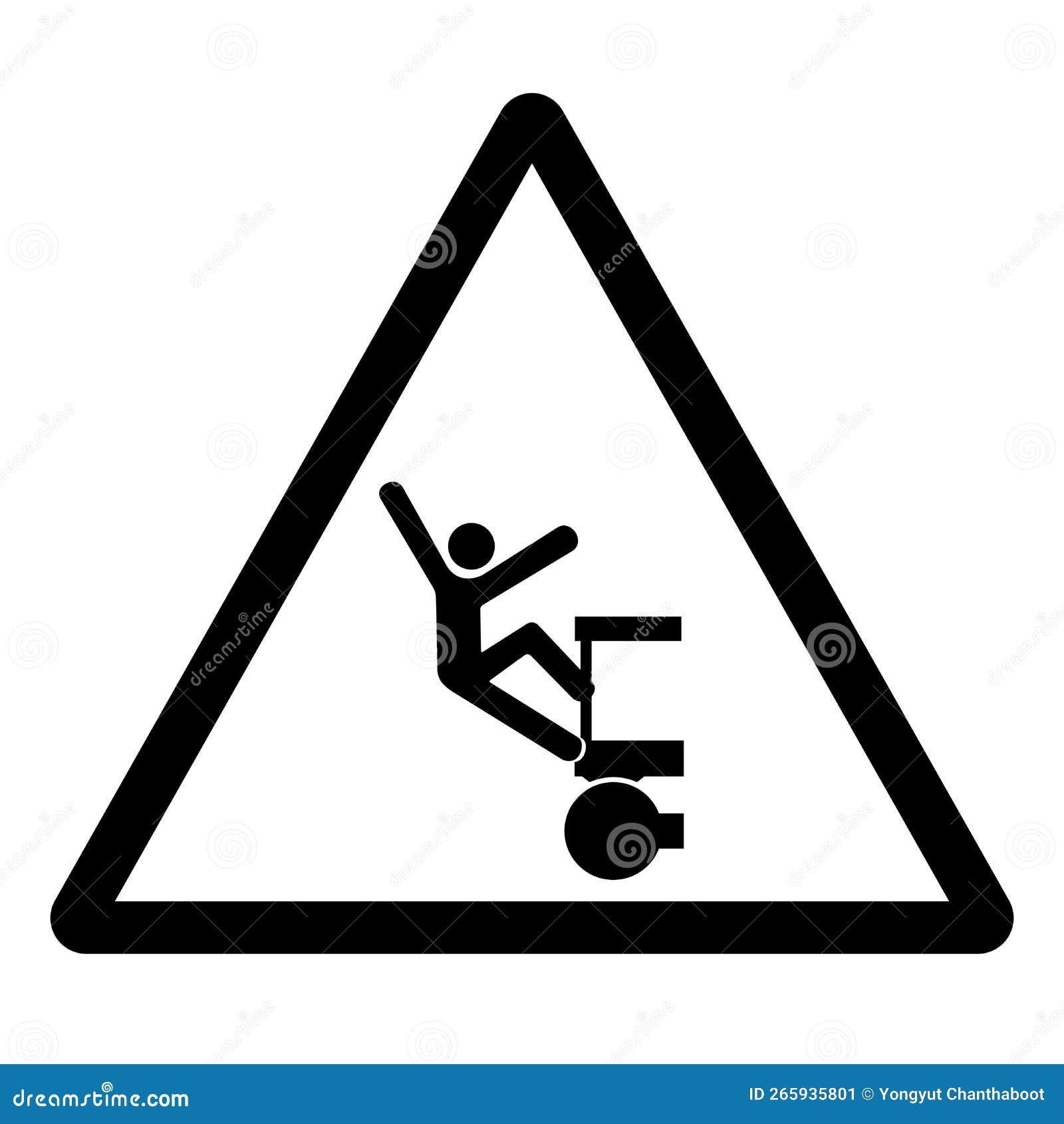 Warning Falling Objects Symbol, Vector Illustration, Isolated On White ...