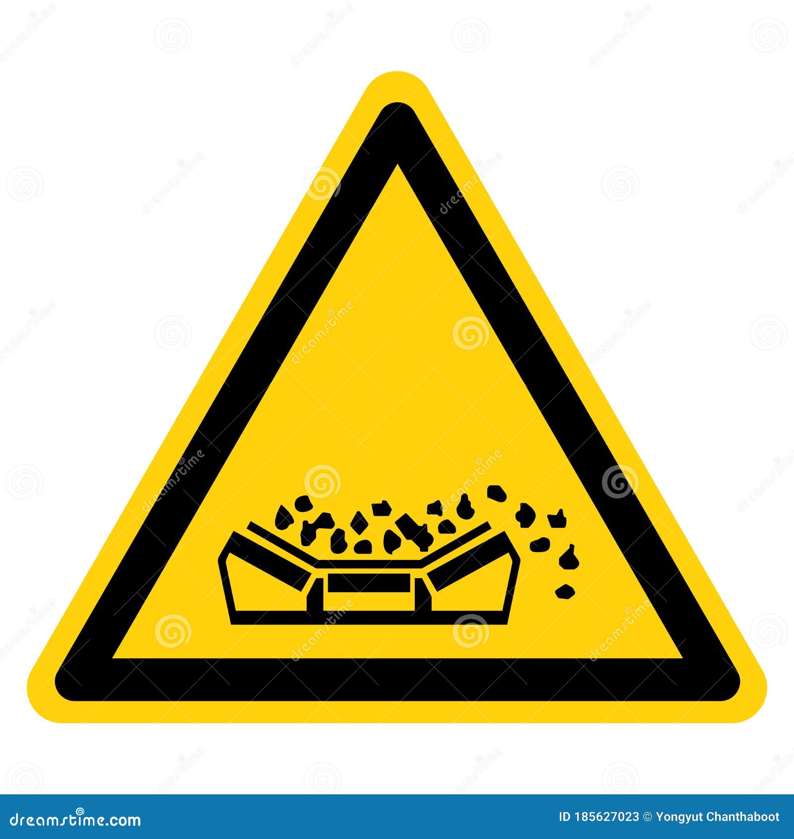 Warning Falling Objects Icon On White Background. Falling Objects ...