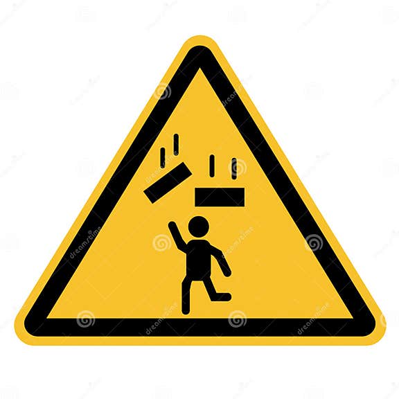 Warning Falling Objects Icon on White Background. Falling Objects ...