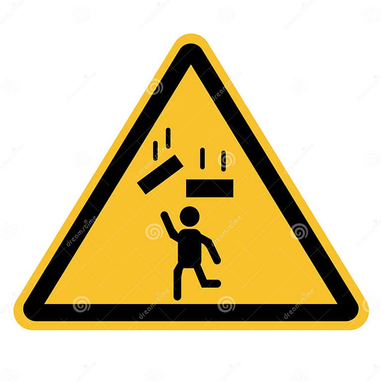 Warning Falling Objects Icon on White Background. Falling Objects ...