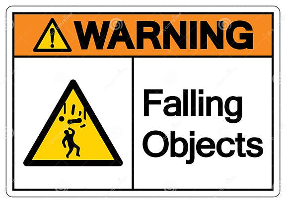 Warning Falling Objects Symbol, Vector Illustration, Isolated on White ...