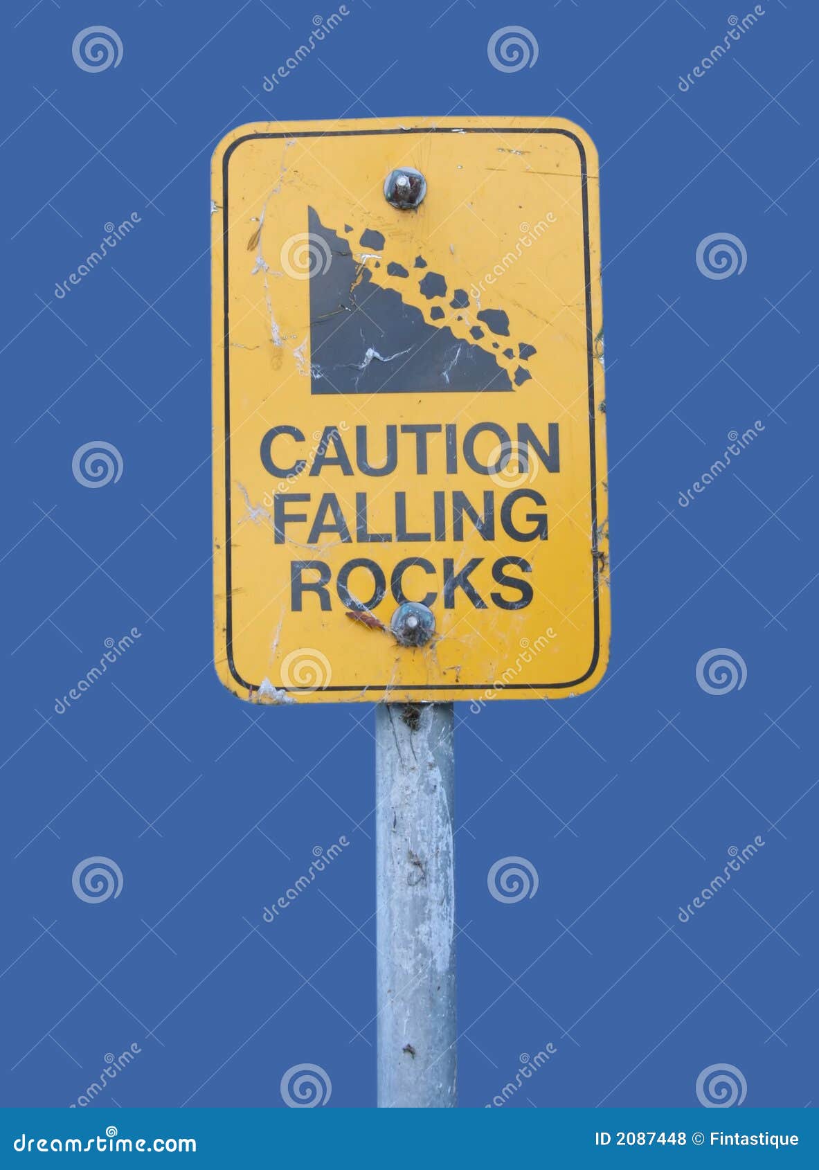 Warning falling rocks sign stock photo. Image of indication - 2087448