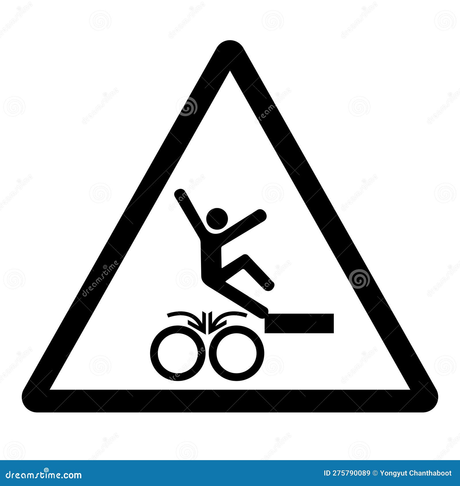Warning Falling of Rollers Hazard Symbol Sign ,Vector Illustration ...