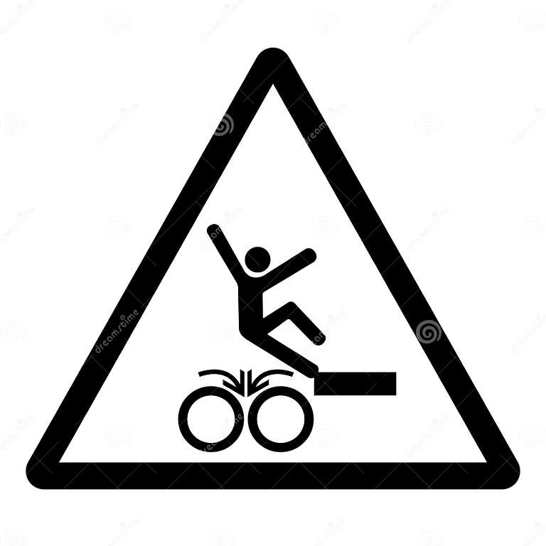 Warning Falling of Rollers Hazard Symbol Sign ,Vector Illustration ...