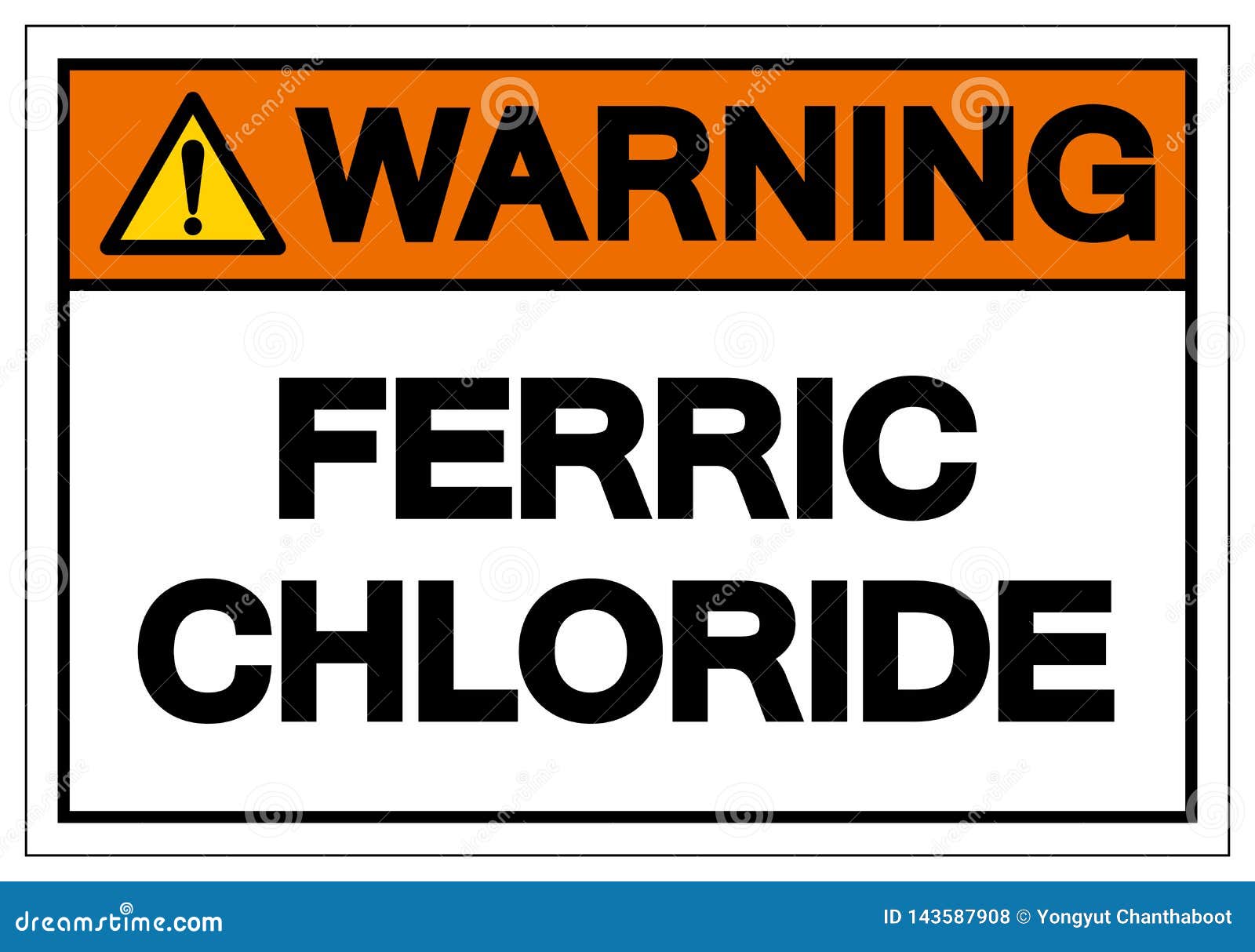 Warning Ferric Chloride Symbol Sign, Vector Illustration, Isolate on ...