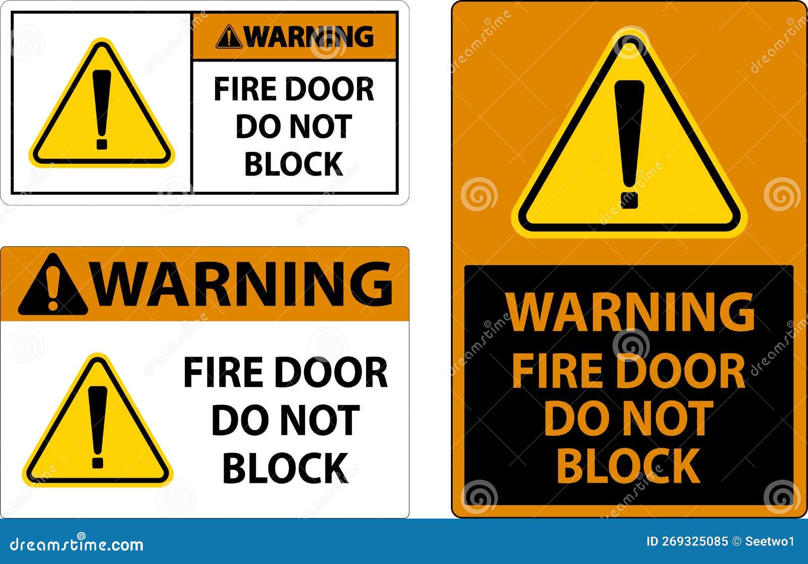 Warning Fire Door Do Not Block Symbol Sign ,Vector Illustration ...