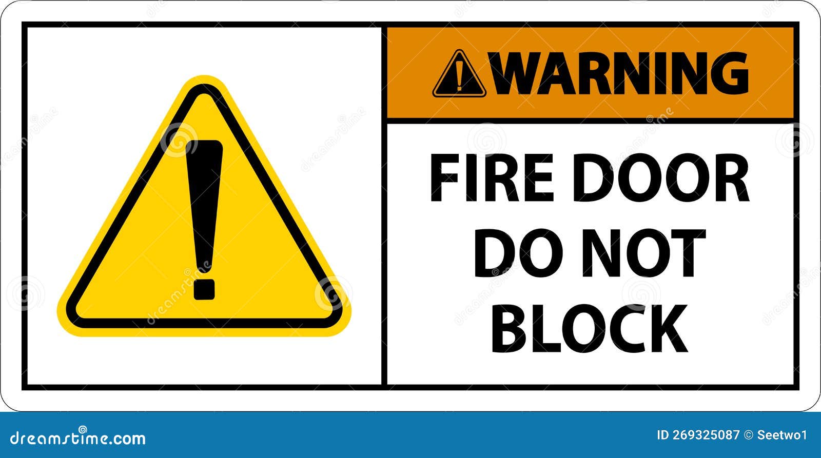 Warning Fire Door Do Not Block Symbol Sign ,Vector Illustration ...