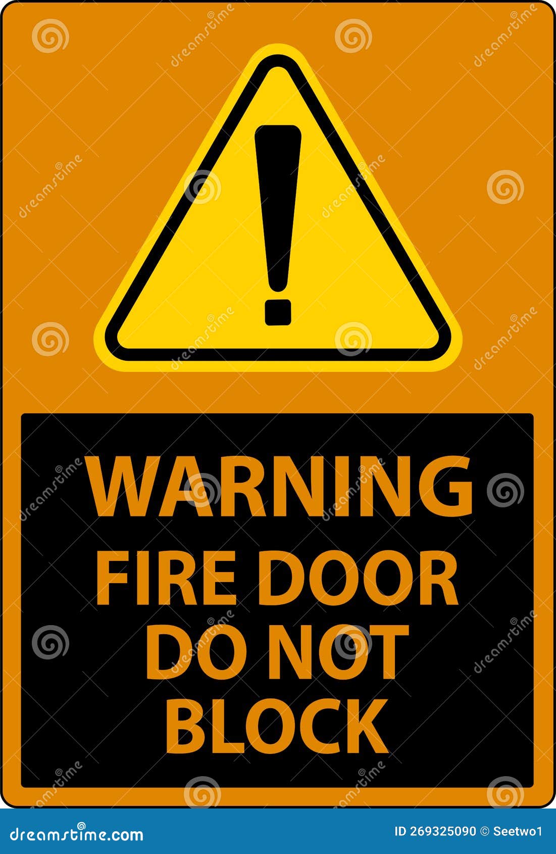 Warning Fire Door Do Not Block Symbol Sign ,Vector Illustration ...