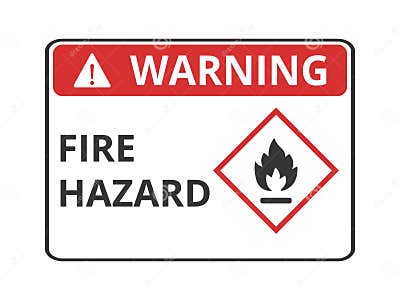 Warning Fire Hazard Symbol stock vector. Illustration of alert - 291888580