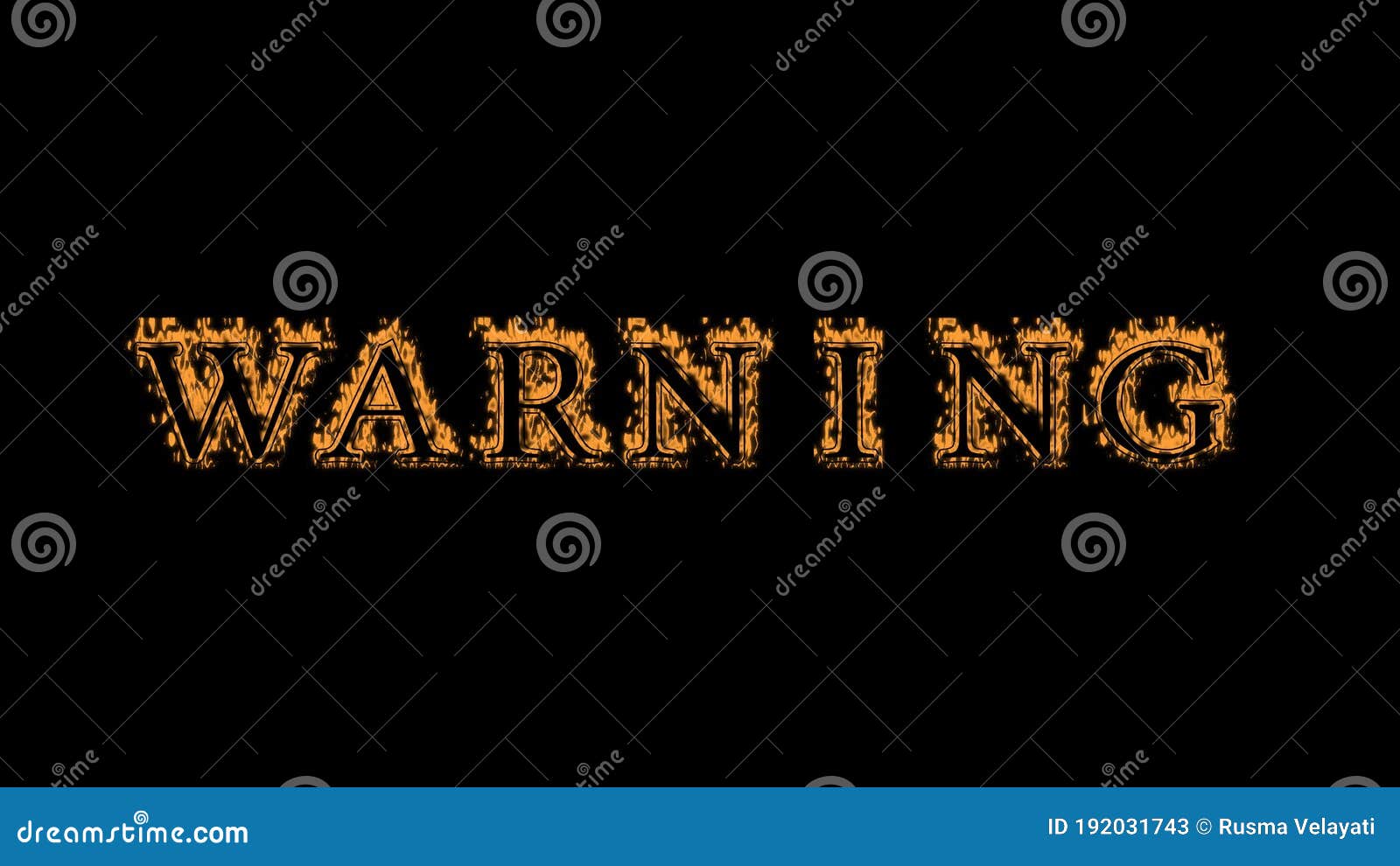 Warning Fire Text Effect Black Background Stock Video - Video of promo ...