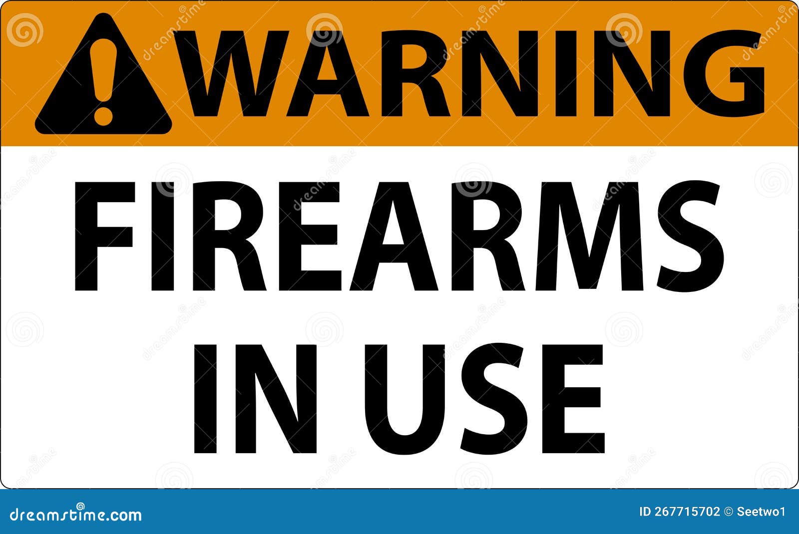 Warning Firearms Allowed Sign Firearms in Use Stock Vector ...