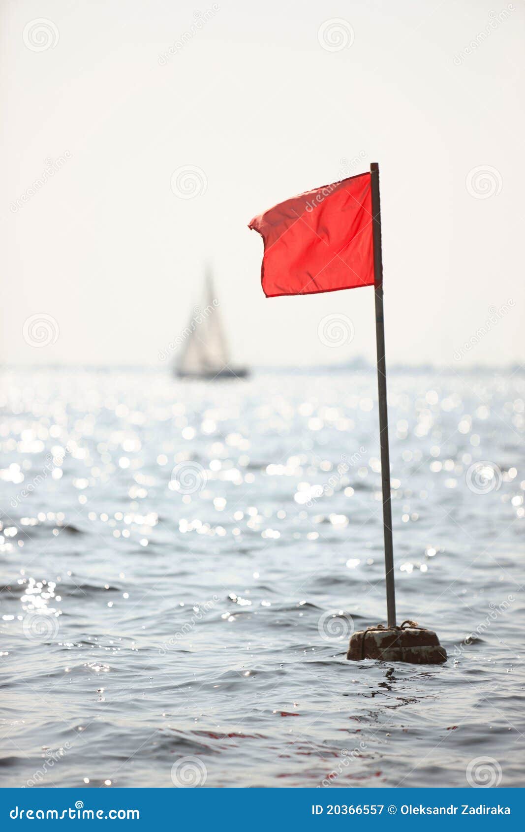 Warning flag stock image. Image of sign, buoy, surface - 20366557