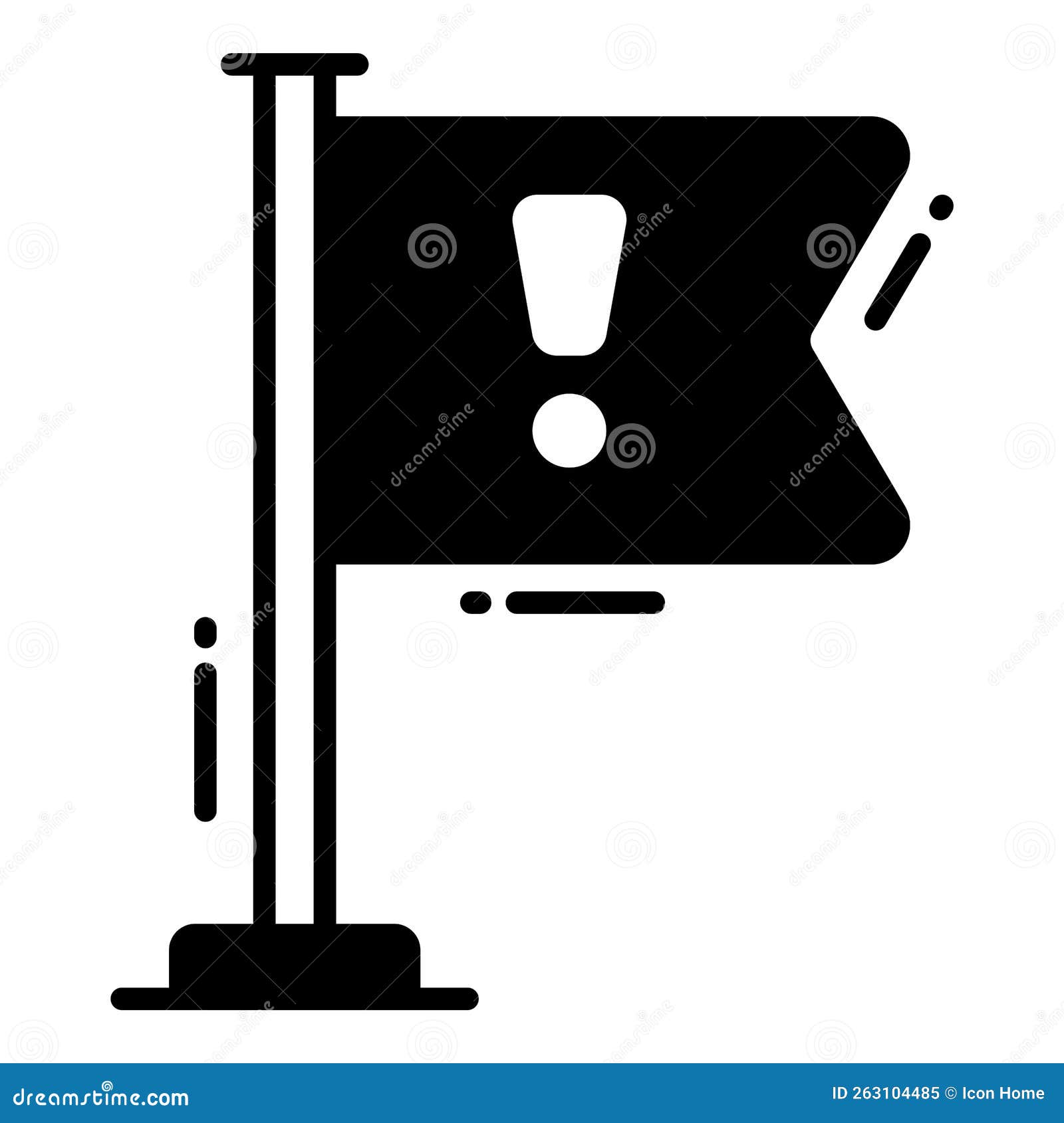 Warning Flag, Protection and Security Vector Icons Set Cyber Computer ...