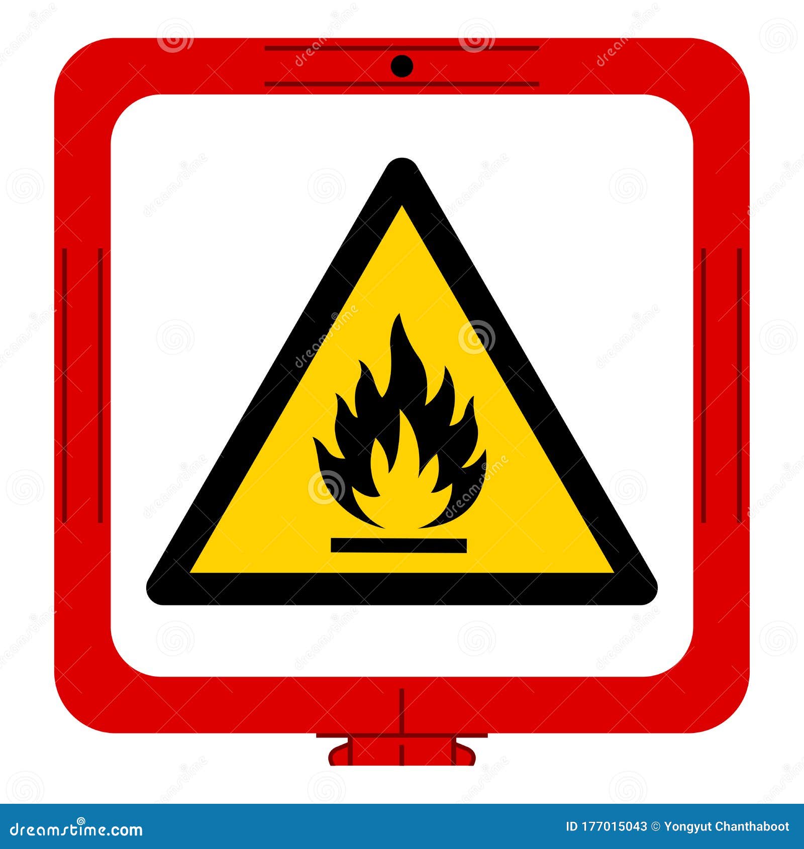 Warning Flammable Gas Symbol, Vector Illustration, Isolate on White ...