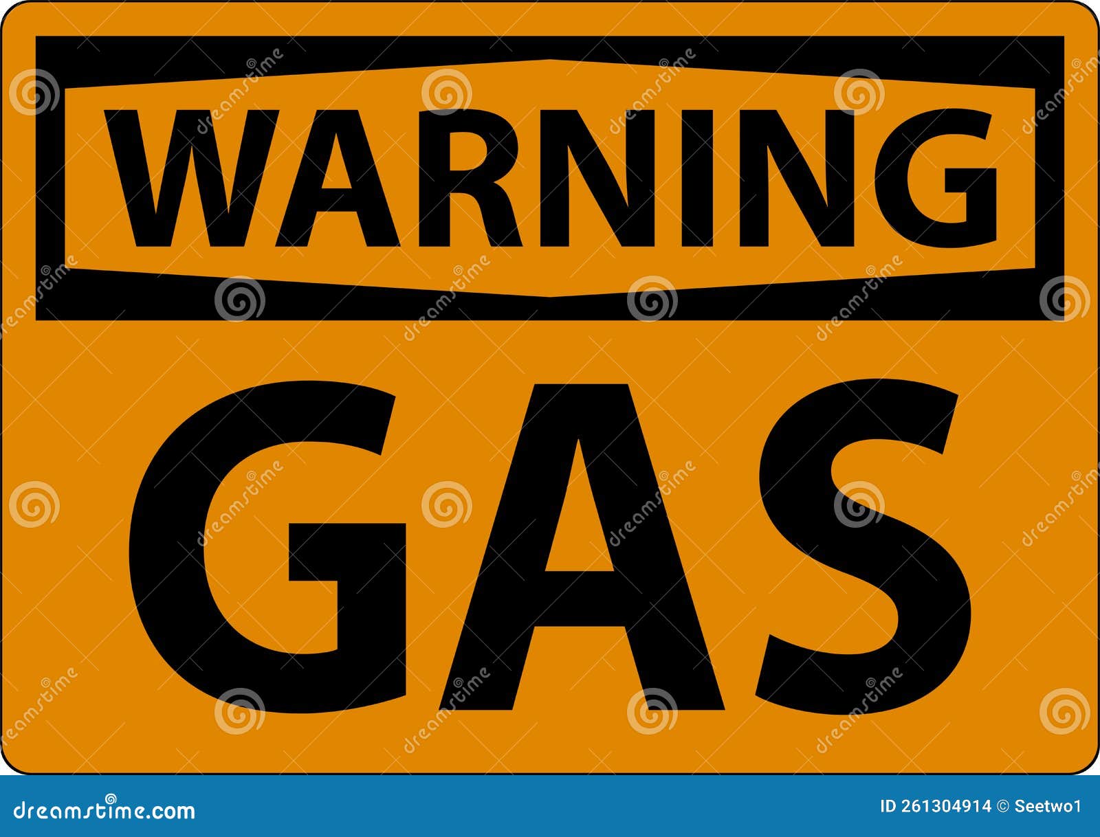 Warning Flammable Sign GAS on White Background Stock Vector ...