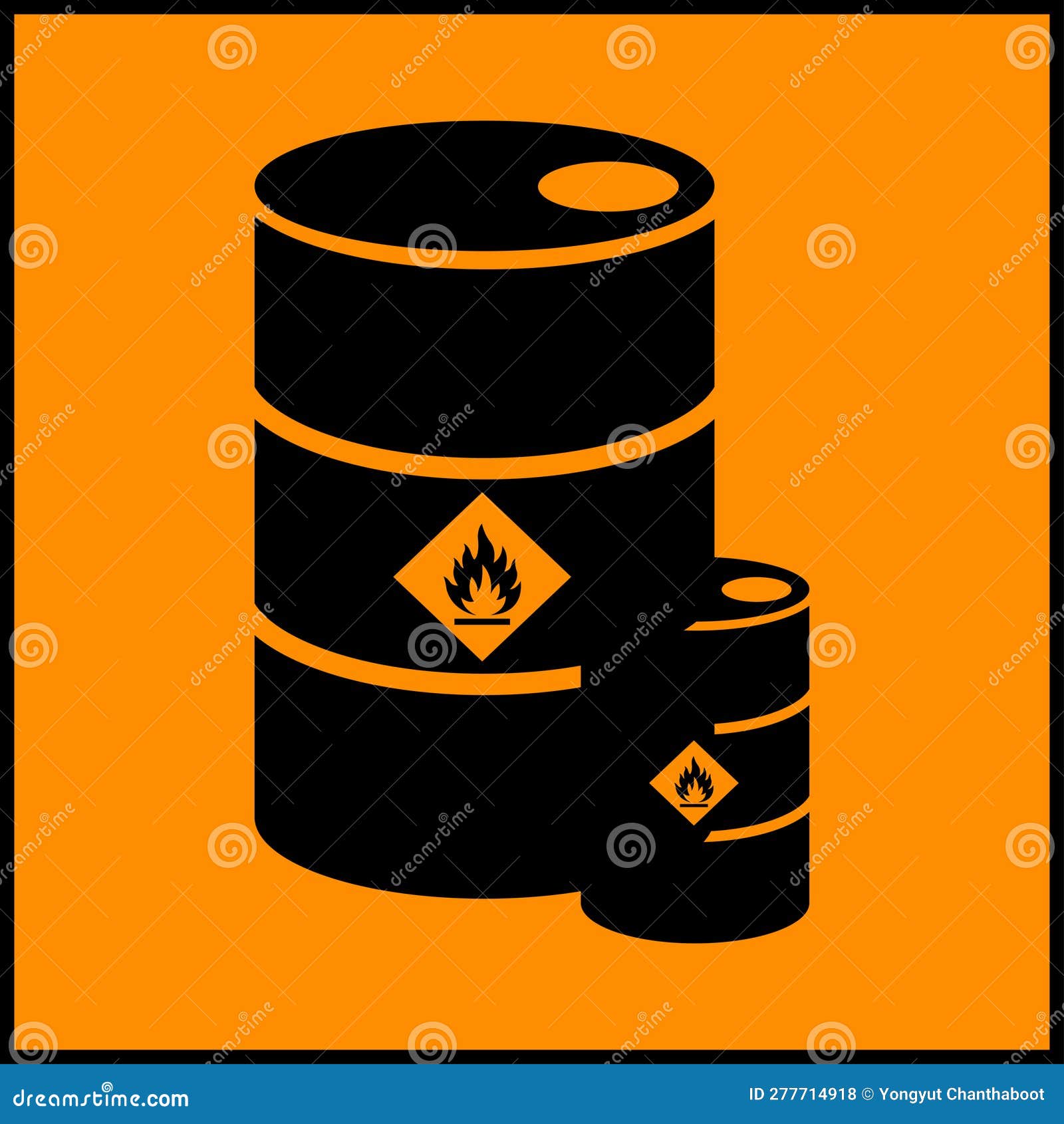 Warning Flammable Storage Area Symbol Sign, Vector Illustration ...
