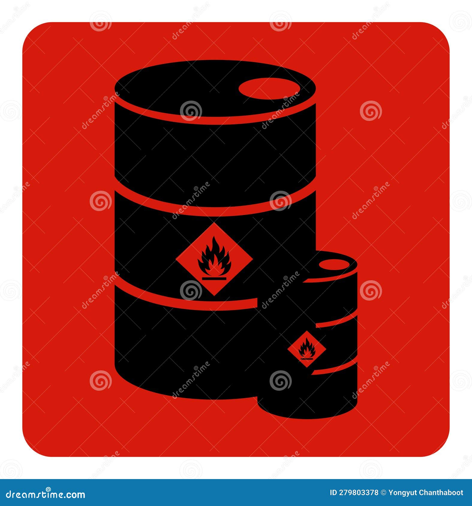 Warning Flammable Storage Area Symbol Sign, Vector Illustration ...