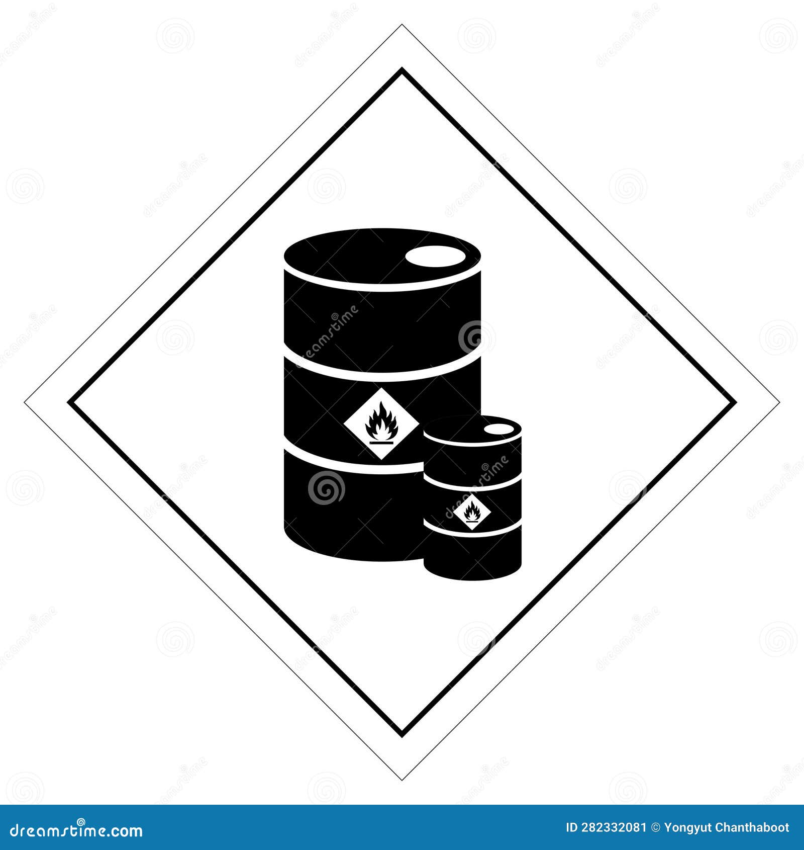 Warning Flammable Storage Area Symbol Sign, Vector Illustration ...