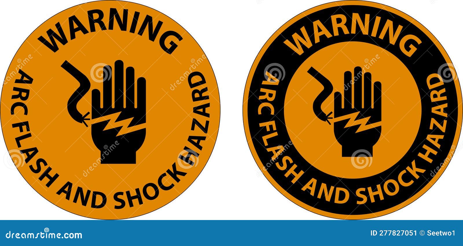 Warning Arc Flash Symbol Sign, Vector Illustration, Isolate On White ...