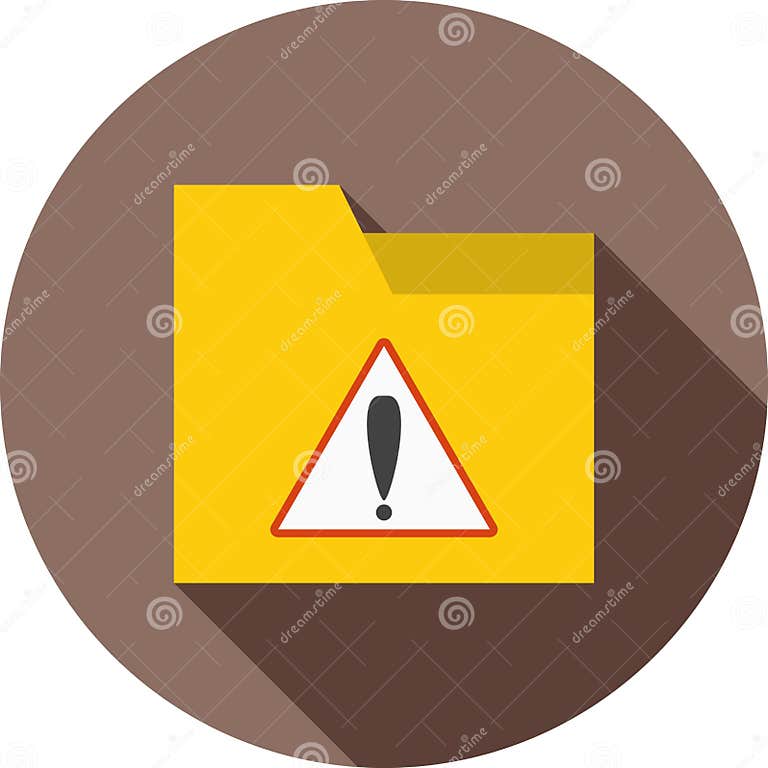 Warning on Folder stock vector. Illustration of design - 83635284