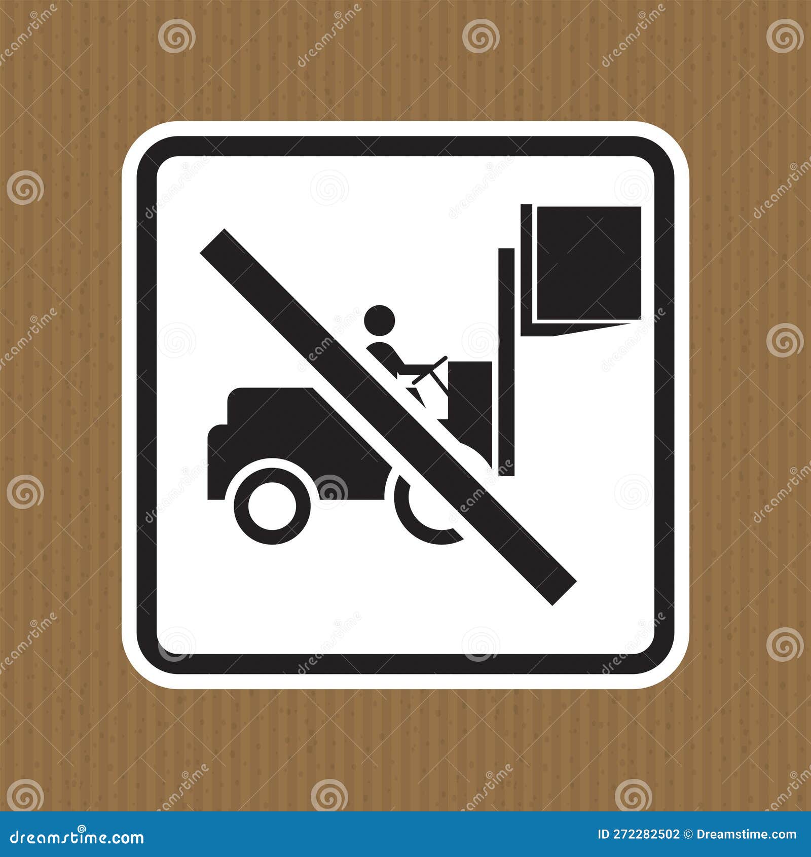 Warning Forklift Symbol, Do Not Drive with Raised Load Stock Vector ...