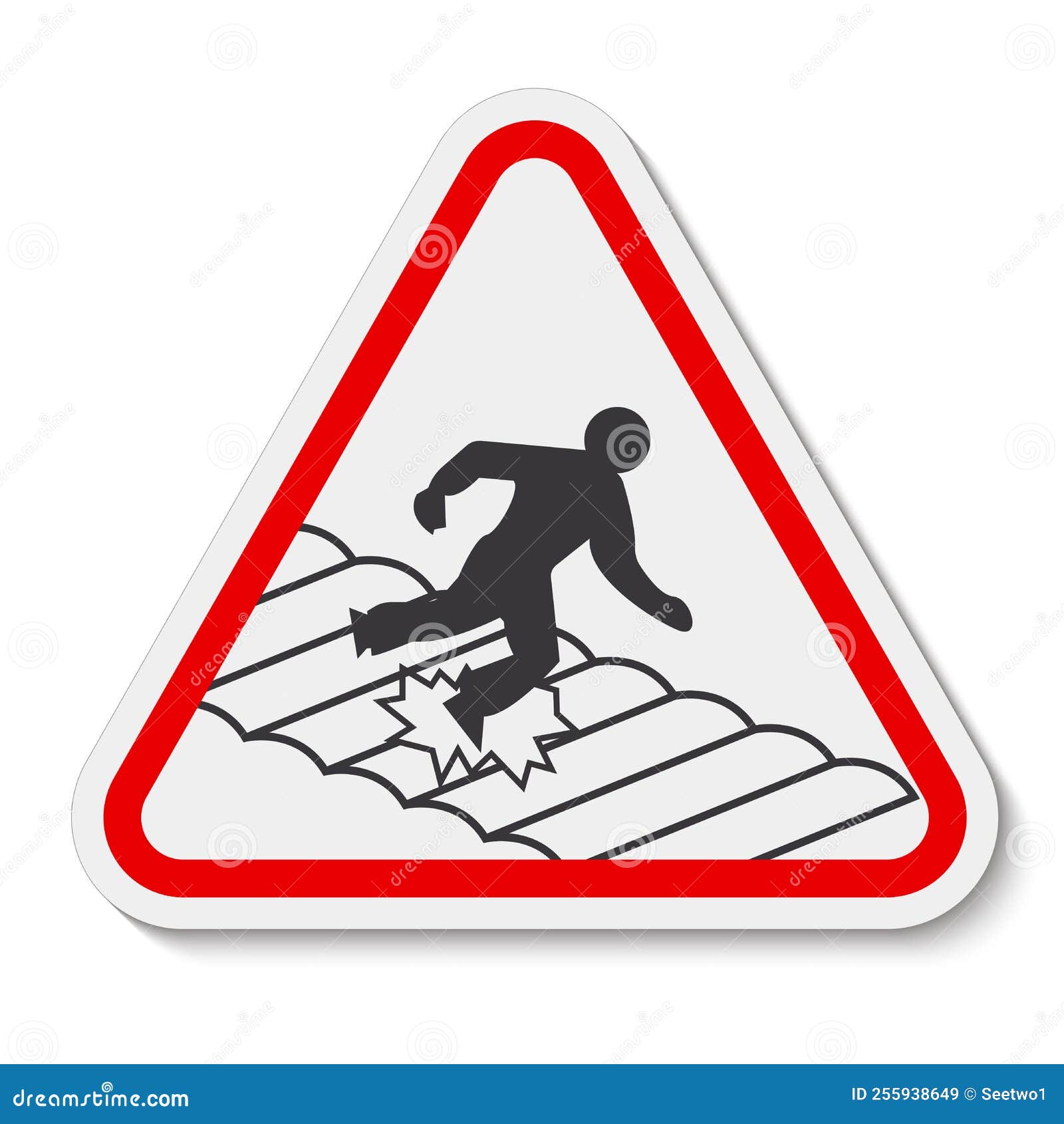 Warning Fragile Inside Sticker Cartoon Vector | CartoonDealer.com ...