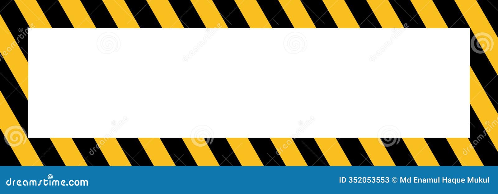 Warning Frame Grunge Diagonal Stripes. Construction Bordered by ...