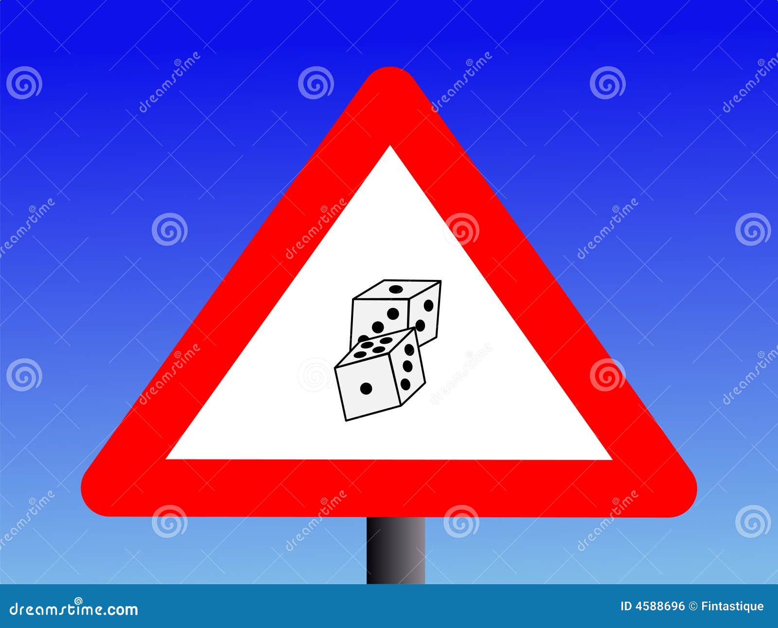 Warning gambling sign stock vector. Illustration of compulsion - 4588696