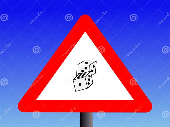 Warning gambling sign stock vector. Illustration of compulsion - 4588696
