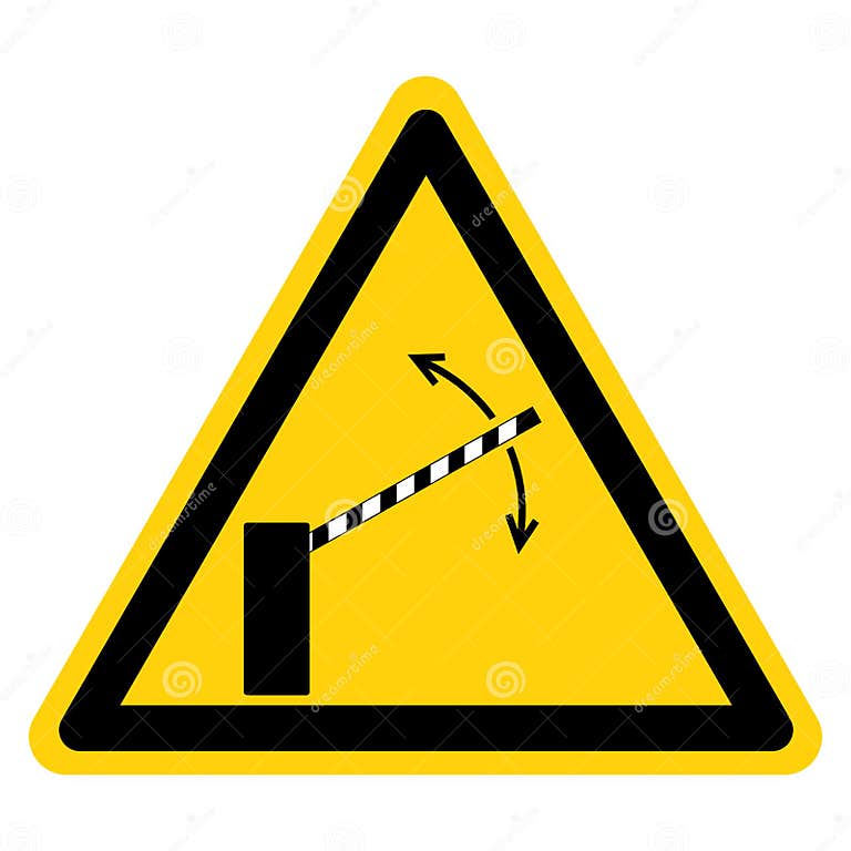 Warning Gate Opens and Closes Automatically Symbol Sign, Vector ...
