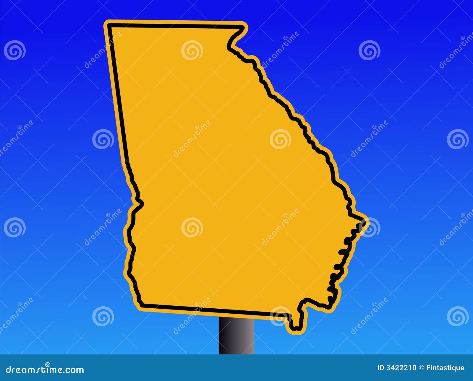 Warning Georgia sign stock vector. Illustration of state - 3422210