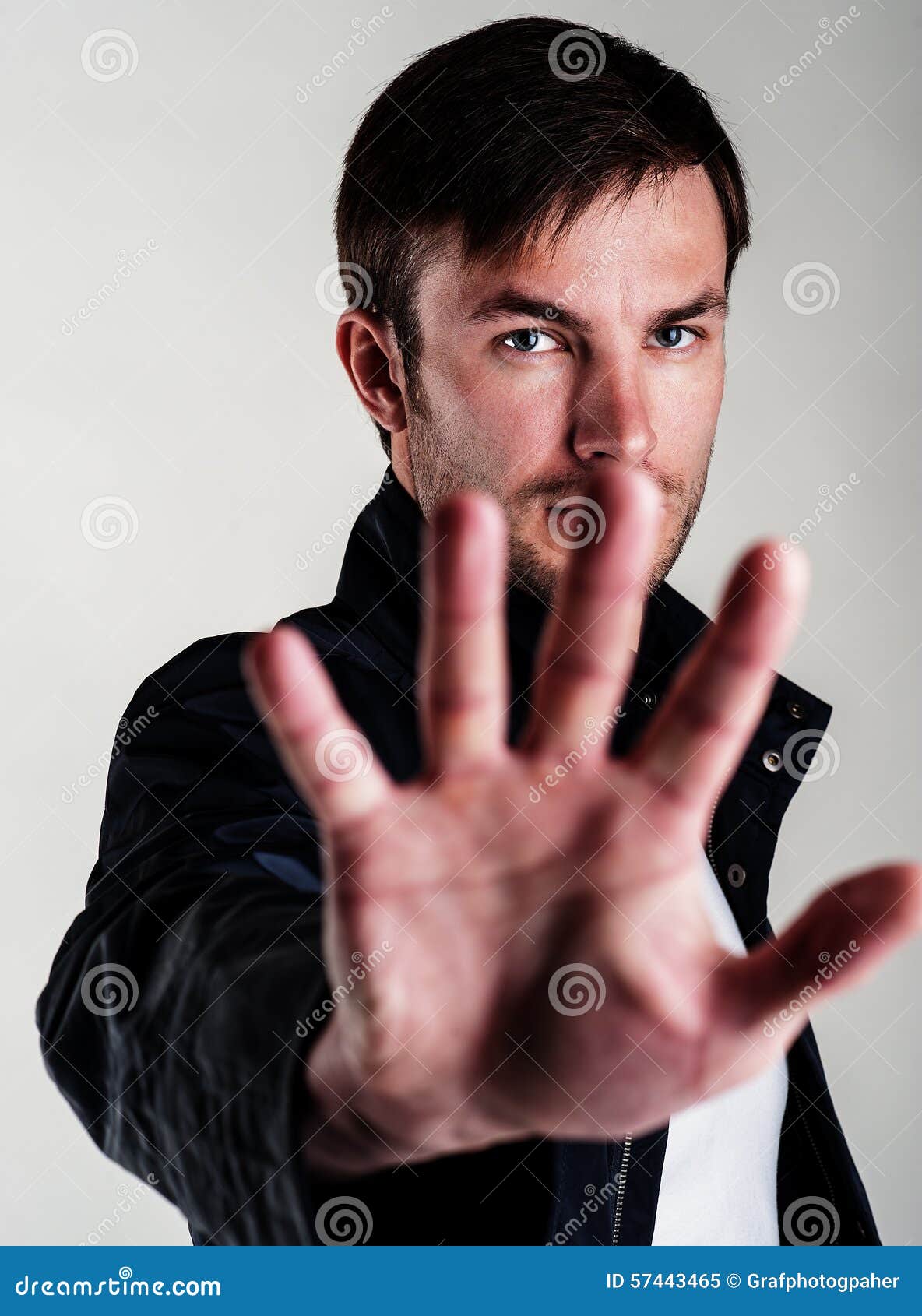 Warning gesture stock image. Image of warning, concept - 57443465