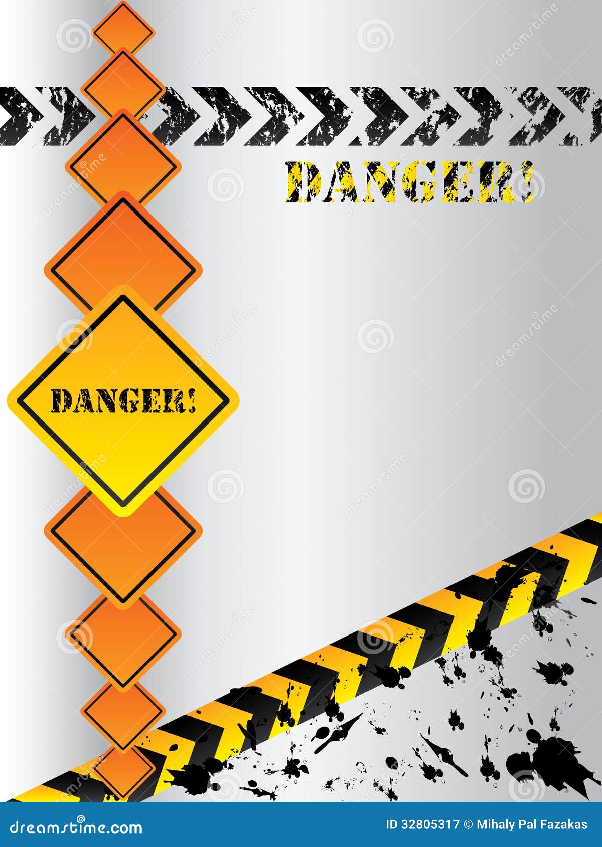 Warning grunge backdrop stock vector. Illustration of sign - 32805317