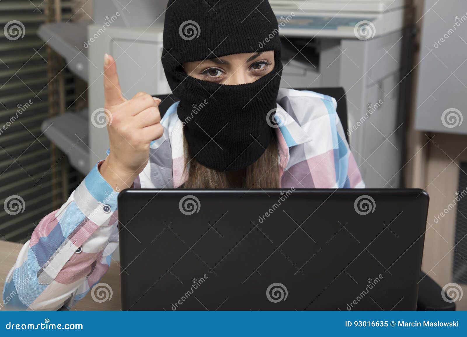 Warning from Hacker, Threatening Finger Stock Image - Image of keyboard ...