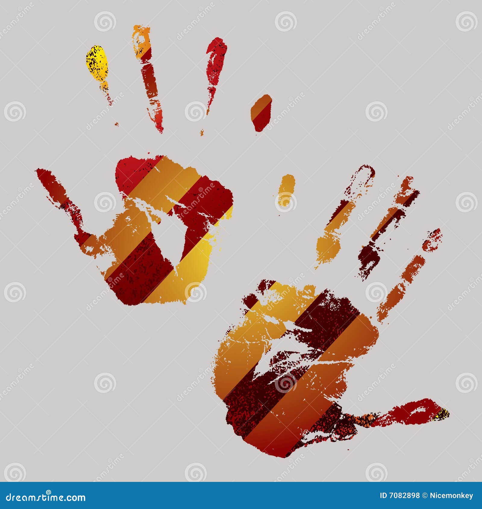 Warning hand stock vector. Illustration of stripe, abstract - 7082898