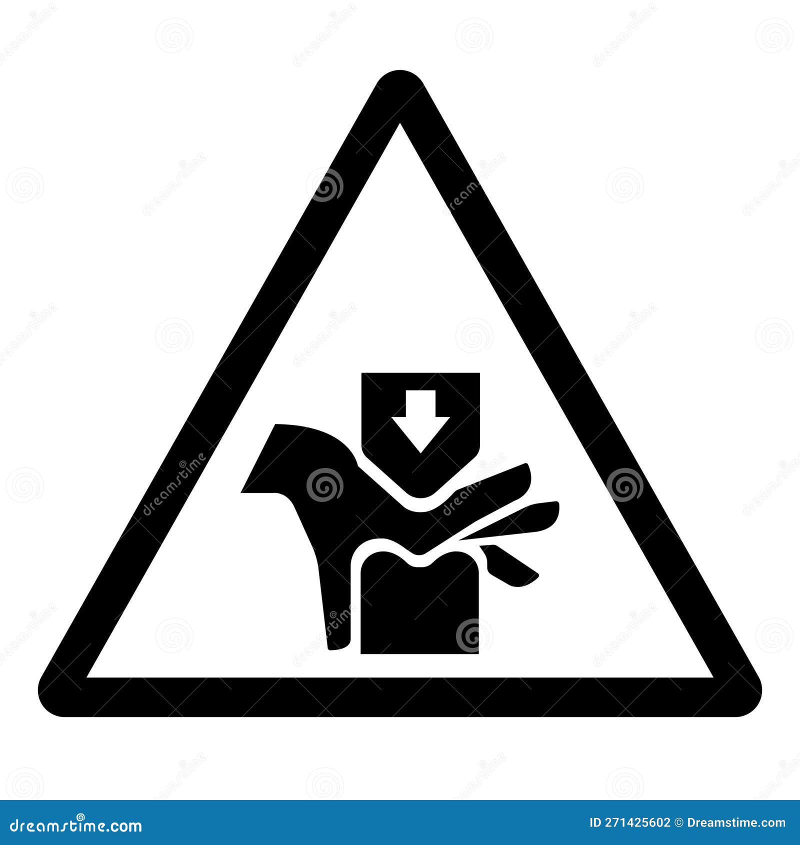 Warning Hand Crush Hazard Symbol Sign ,Vector Illustration, Isolate On ...