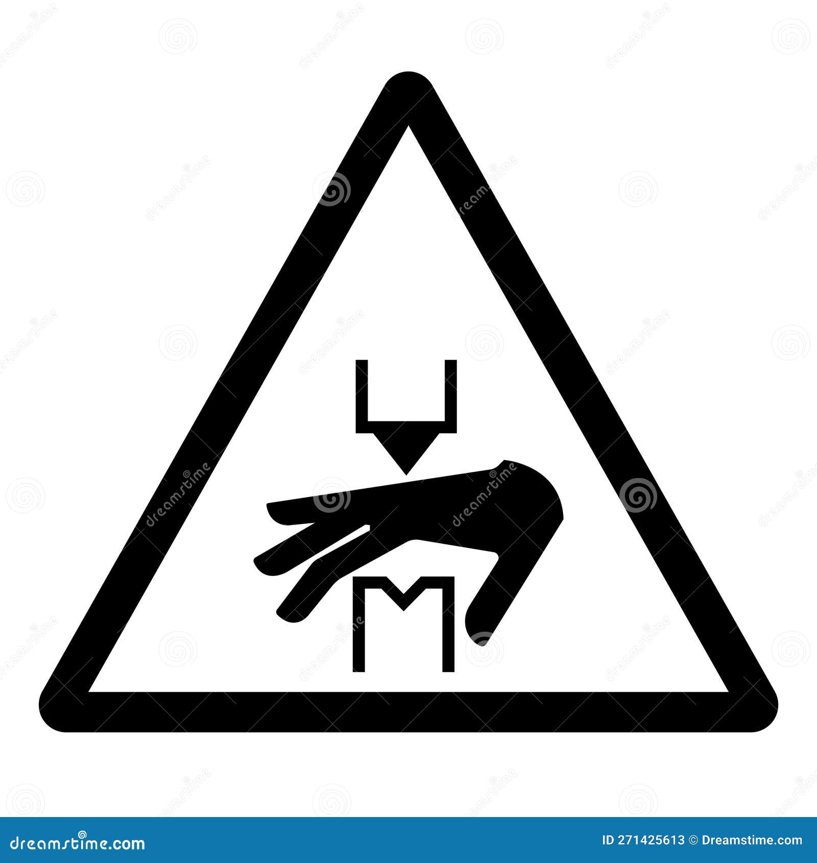 Warning Hand Crush Hazard Symbol Sign ,Vector Illustration, Isolate On ...