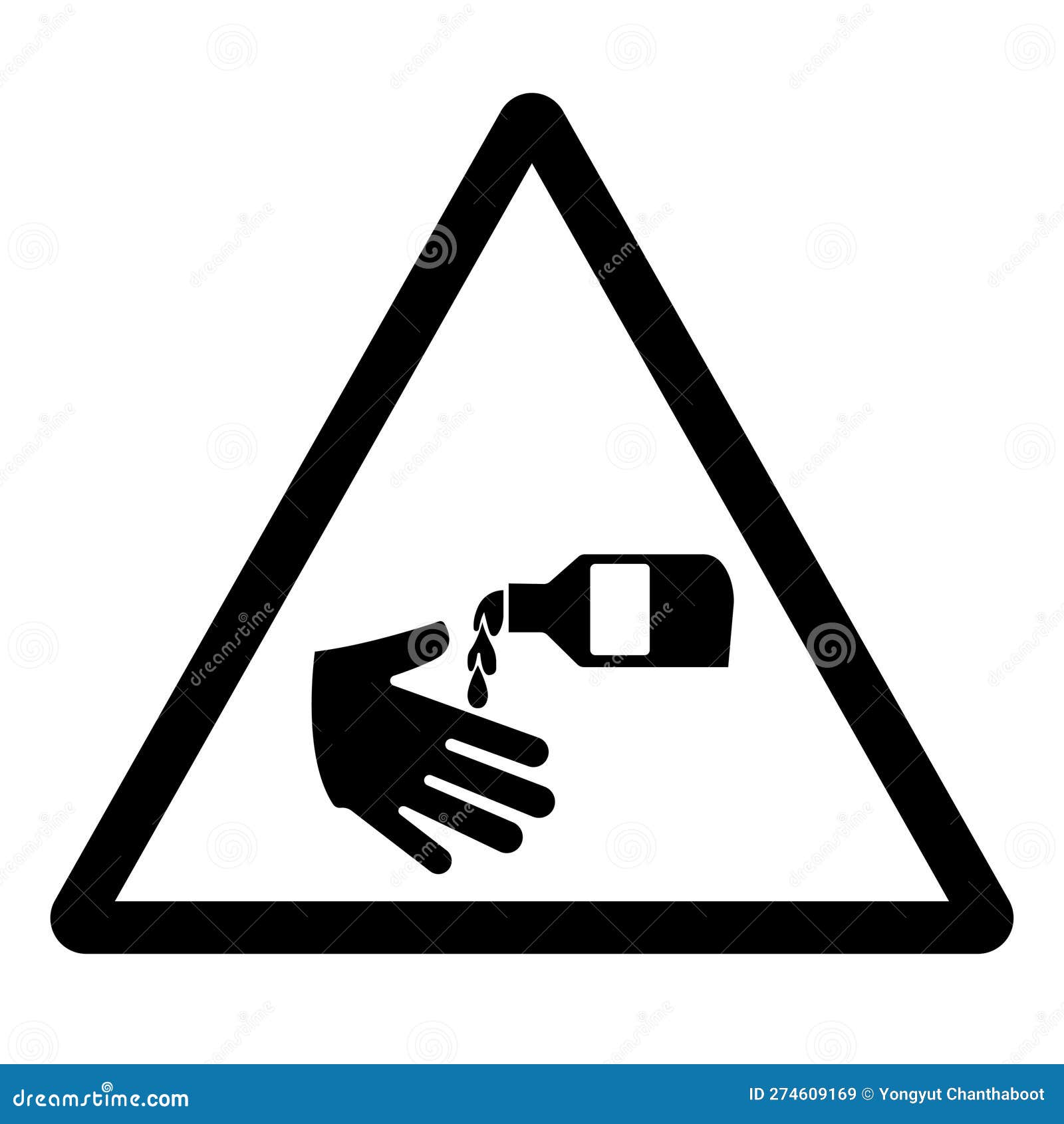 Warning Hand Crush Hazard Symbol Sign ,Vector Illustration, Isolate on ...