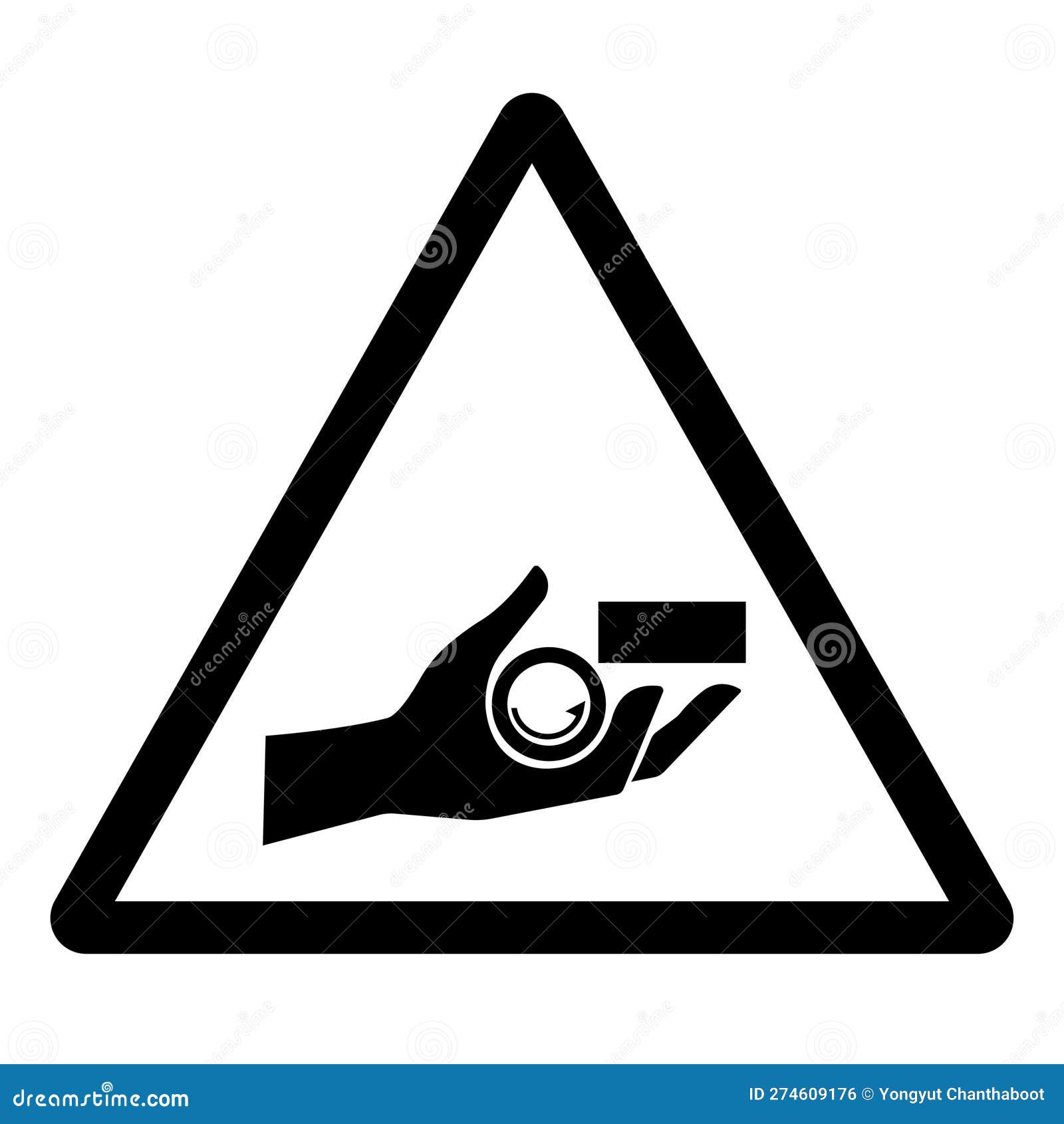 Crush Hazard Closing Mold Symbol Sign, Vector Illustration, Isolate On ...