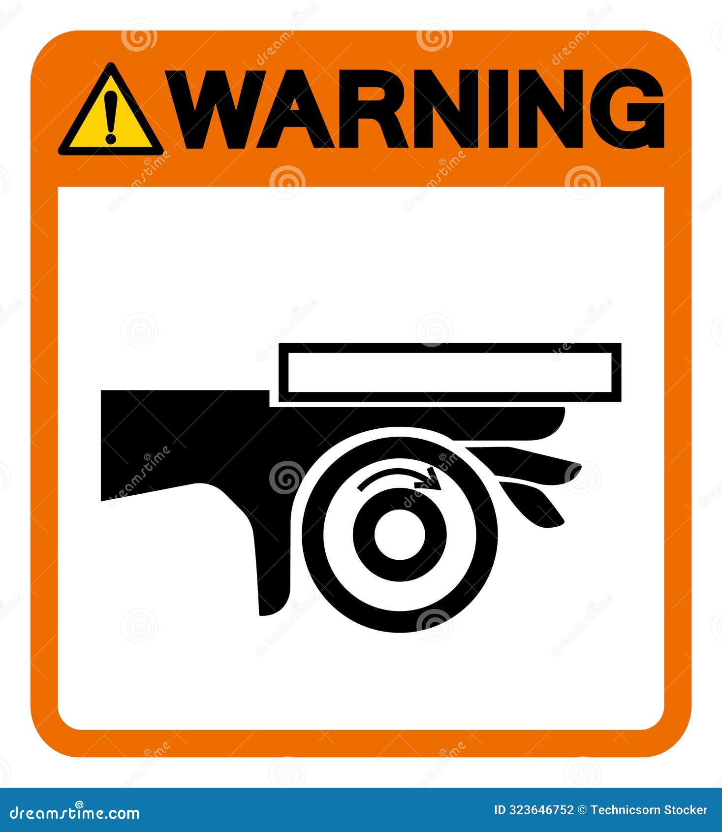 Warning Hand Crush Roller Pinch Point Symbol Sign, Vector Illustration ...