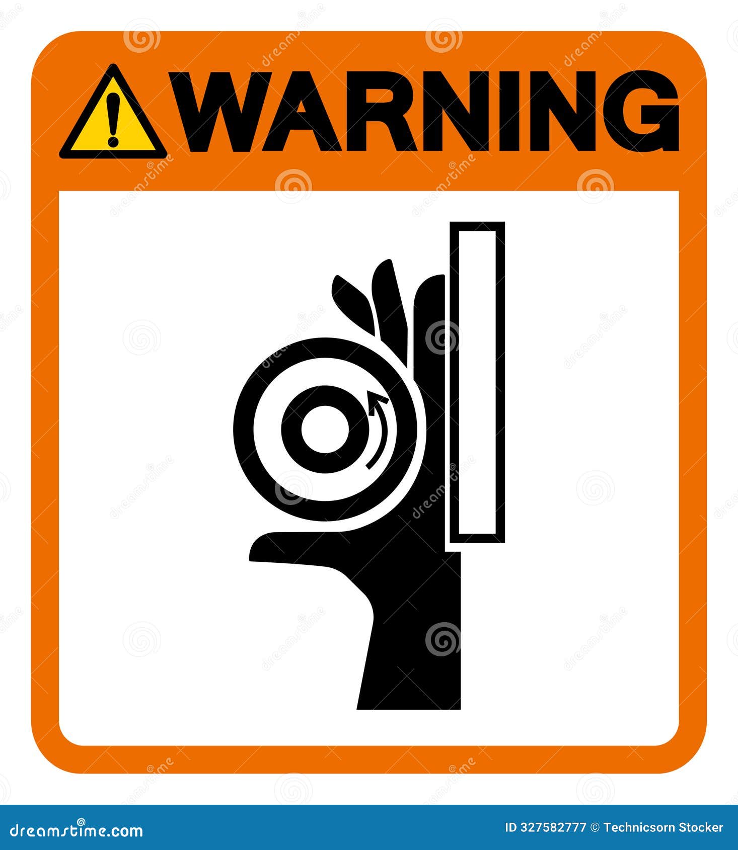 Warning Hand Crush Hazard Symbol Sign ,Vector Illustration, Isolate On ...
